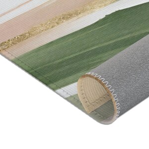 Boho Area Rug, Abstract Modern Minimalist Rug | Blush Pink, White ...