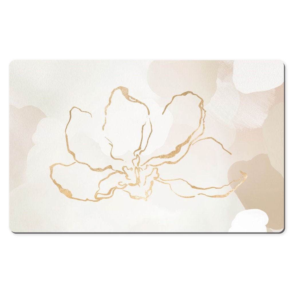 Boho Desk Mat Abstract Pastel Earthy Neutral Beige Gold - Etsy