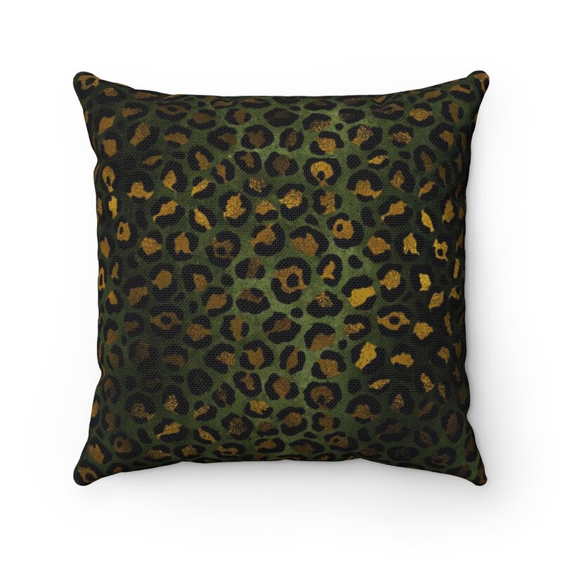 Green Leopard Pillow - Etsy