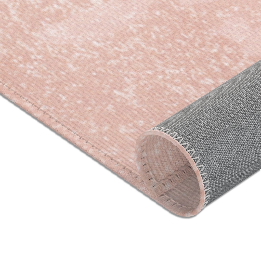 Boho Chic Area Rugs Navy Beige Blush Pink Abstract Mid | Etsy