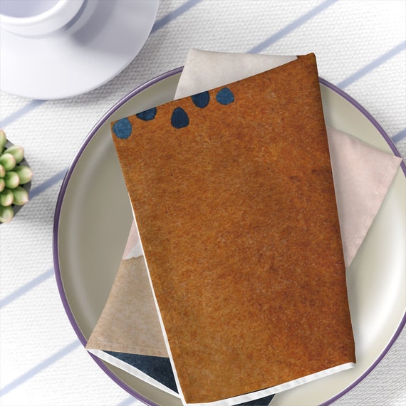 Cream Rust Burnt Orange Modern Watercolor Stylish Elegant Kitchen Decor ...