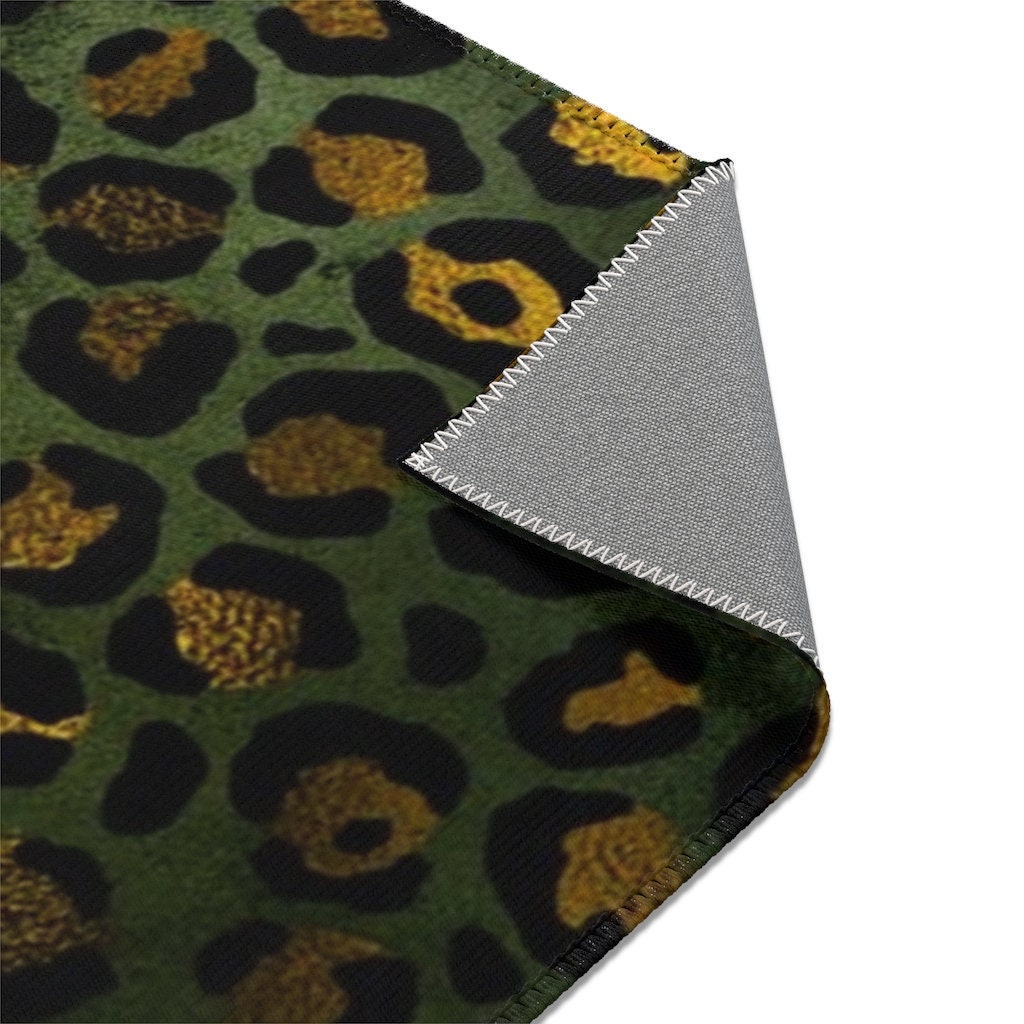 Boho Area Rug Stylish Green Non-foil Gold Beige Brown | Etsy