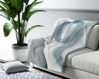 Steel Blue Throw Blanket - Etsy