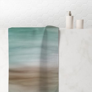 Abstract Boho Shower Curtain, Bath Mat, Hand, Bath Towel | Modern ...