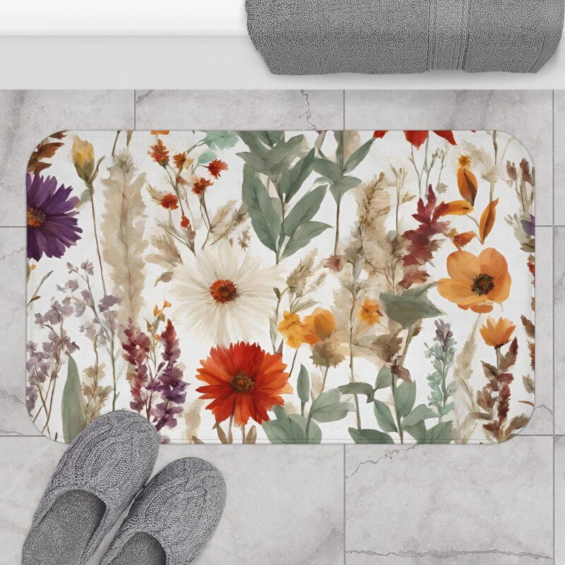 Floral Kitchen Mat - Etsy