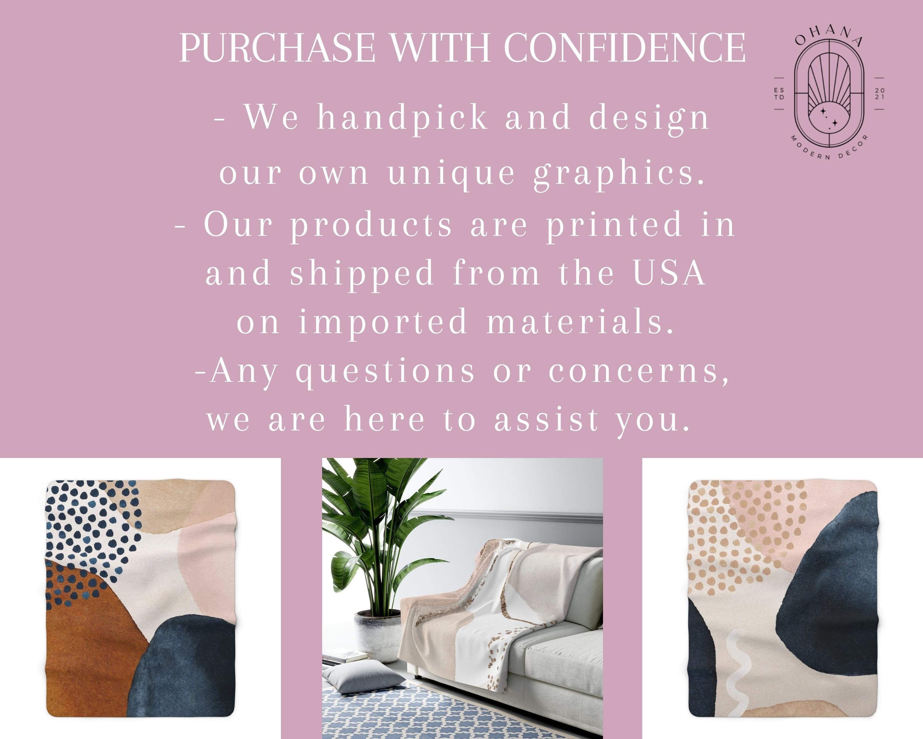 Cozy Comfy Blankets Colorful Abstract Pink Yellow Blue - Etsy