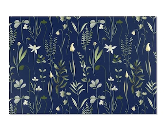 Navy Sage Green Rug - Etsy