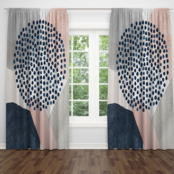 Navy Curtains - Etsy