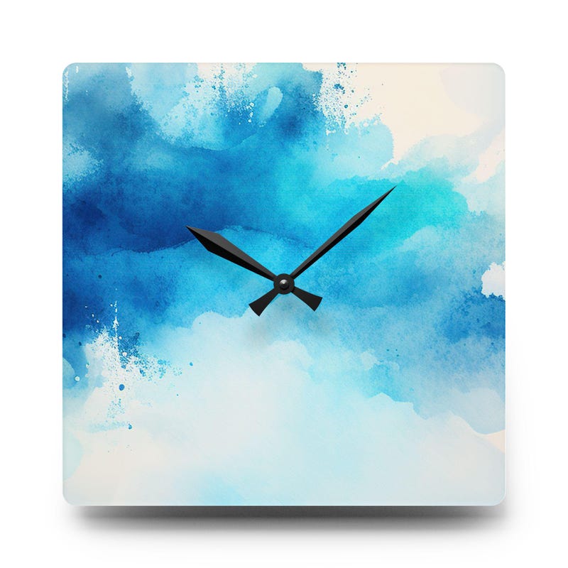 Square Wall Clock - Etsy