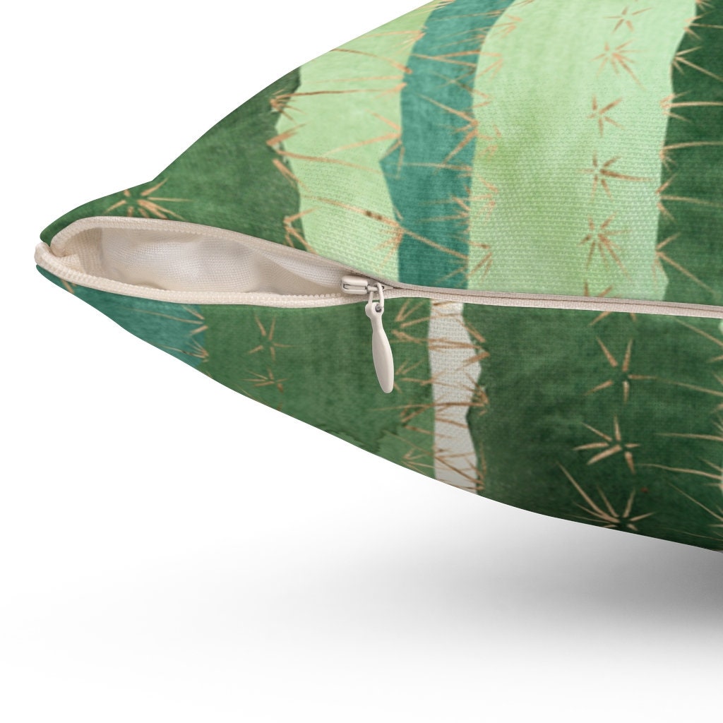 Cactus Pillow Cover Emerald Teal Green Succulent Pillowcase | Etsy