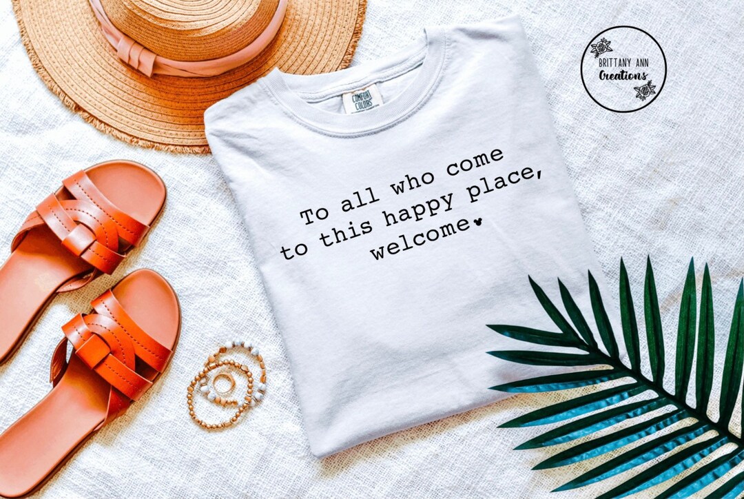 Walt Disney Quote Happy Place Magic Kingdom Disneyland - Etsy