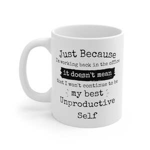 Back to Work Mug. Return to Office Mugs. Workplace Gift. Funny Work Mug ...