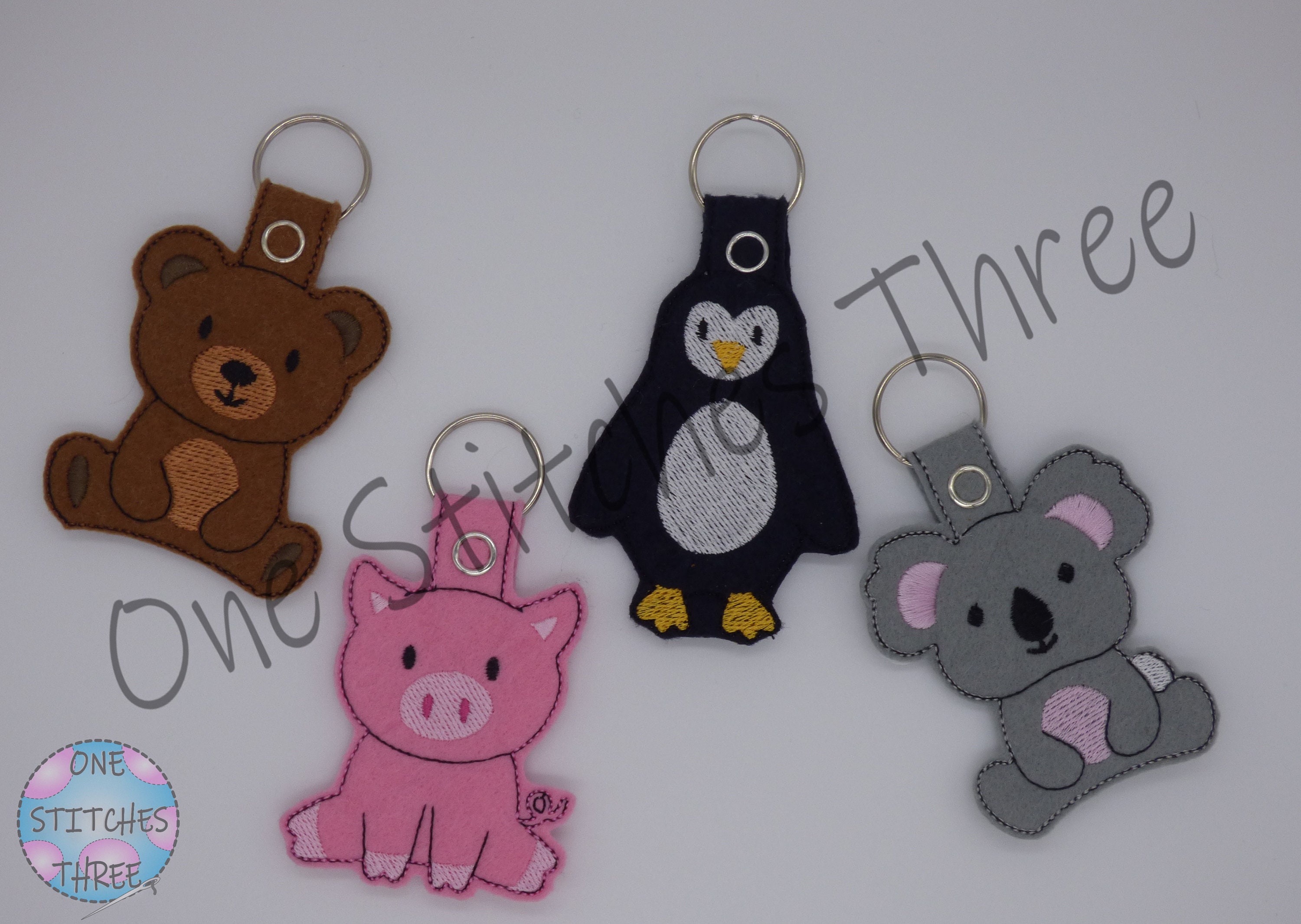 Animal Keyring Zoo Animals Felt Keyrings Key Fob Pets - Etsy UK