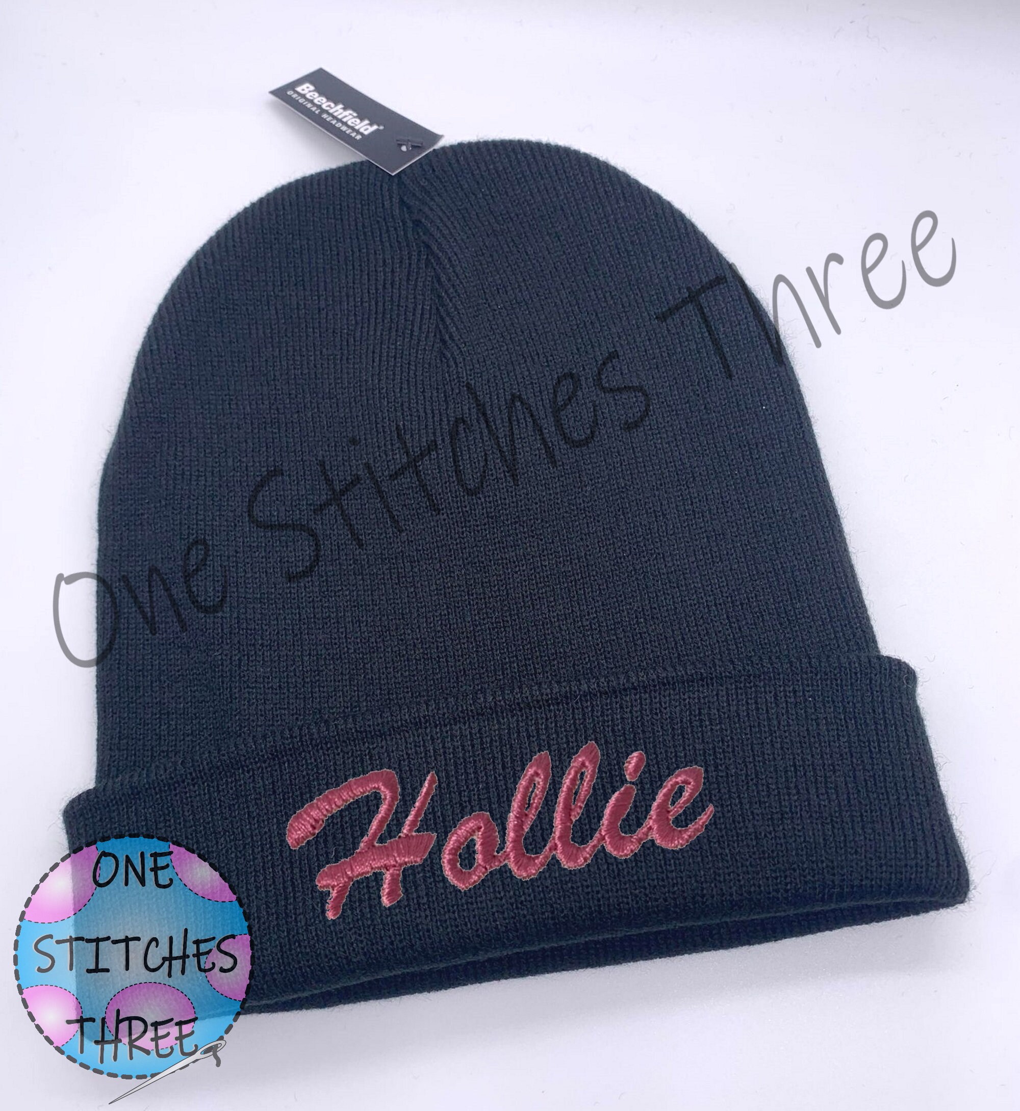 Personalised Embroidered Name Beanie Custom Name Winter Hat ...