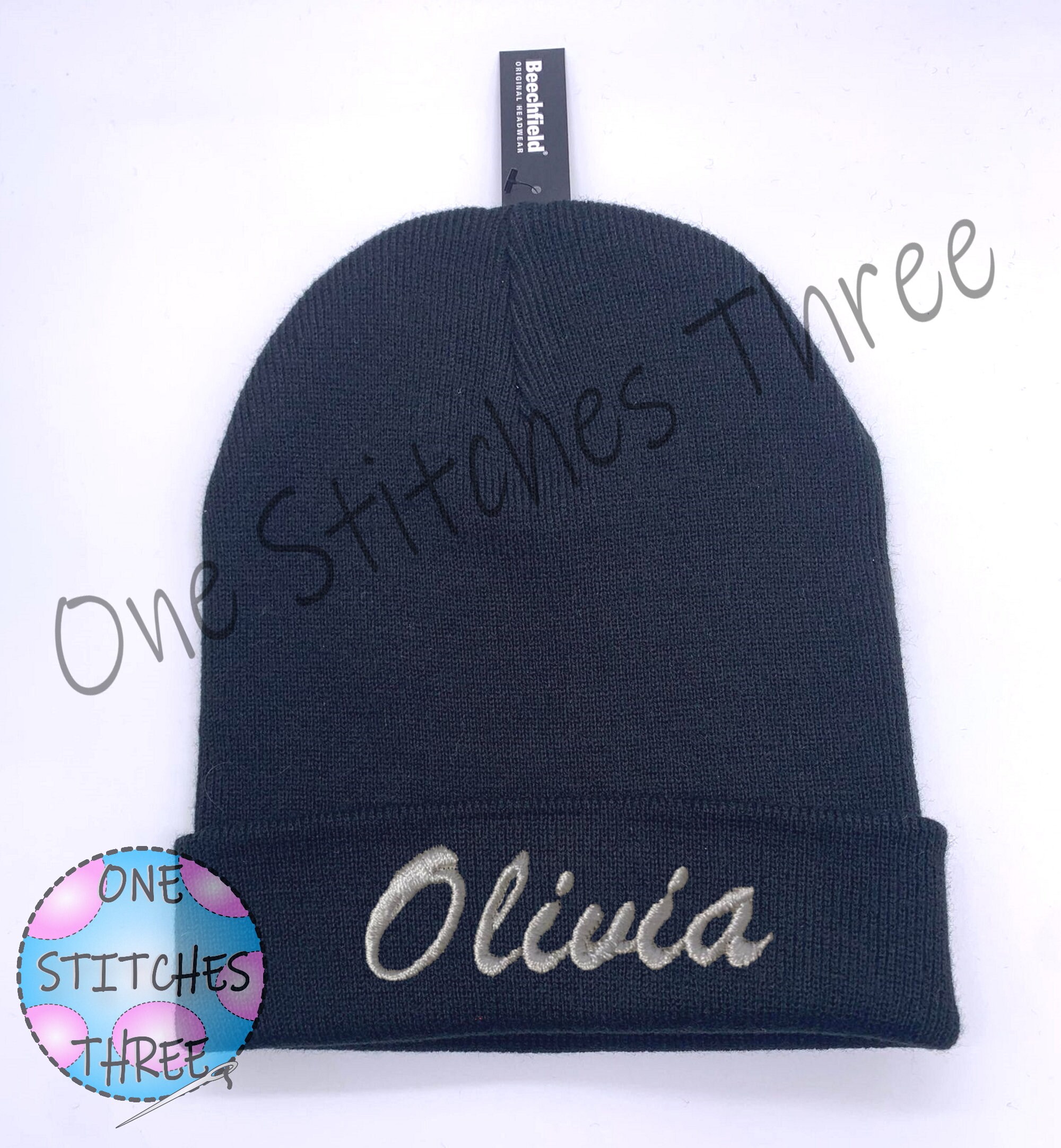 Personalised Embroidered Name Beanie Custom Name Winter Hat ...