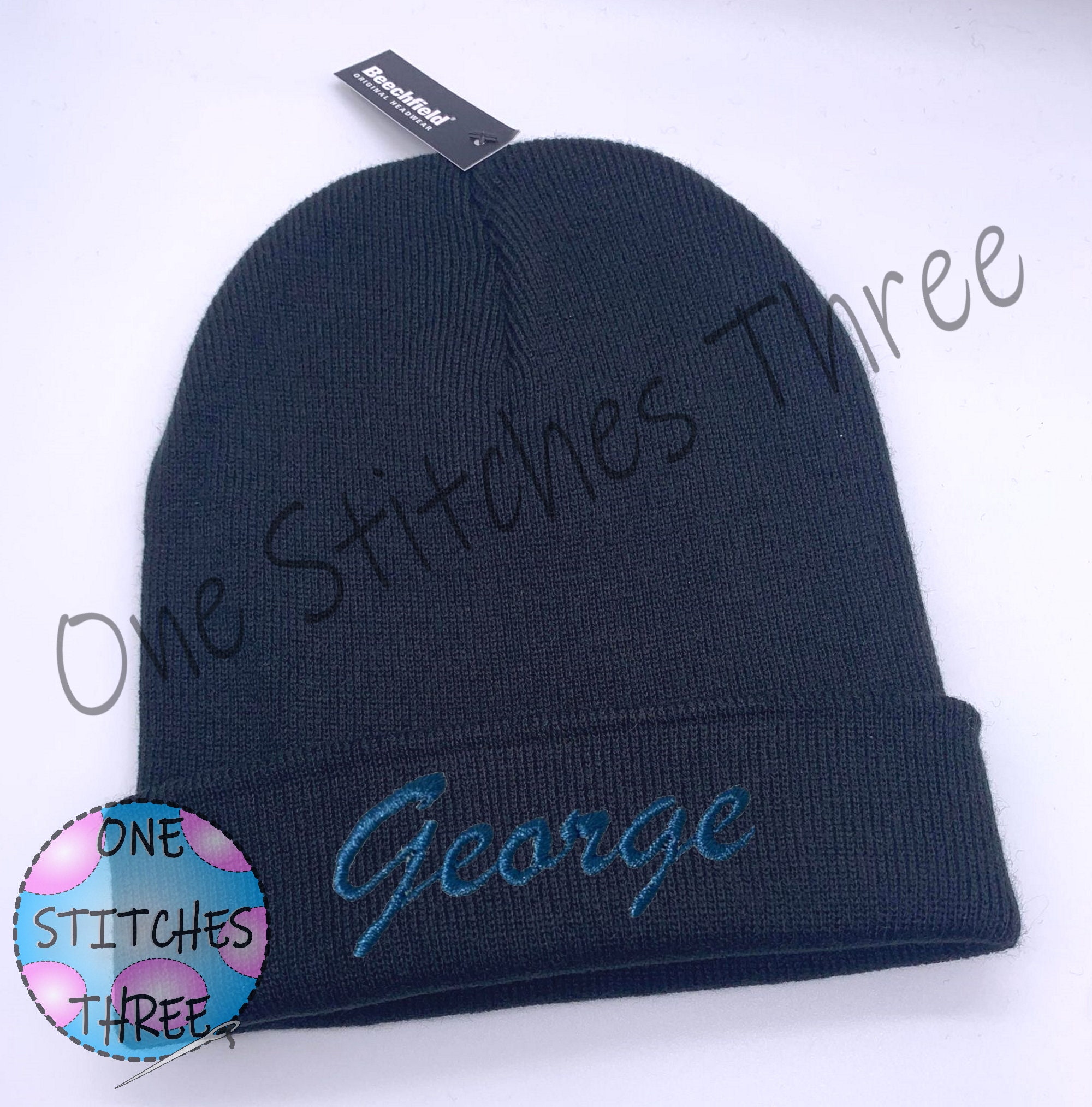 Personalised Embroidered Name Beanie Custom Name Winter Hat ...