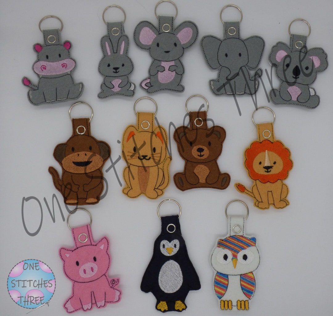 Animal Keyring | Zoo Animals | Felt Keyrings | Key Fob | Pets | Farm ...