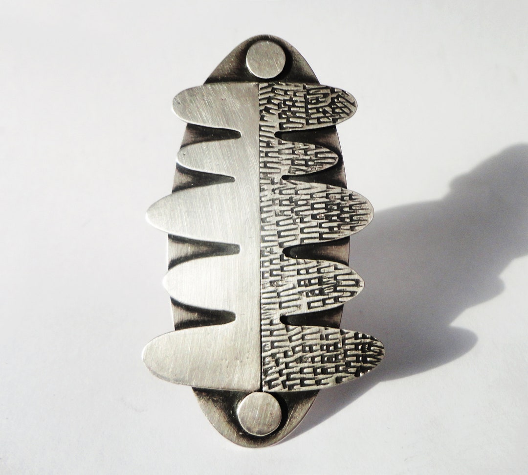 HANDMADE Sterling Silver Ring,handmade Mid-century Ring,handmade ...