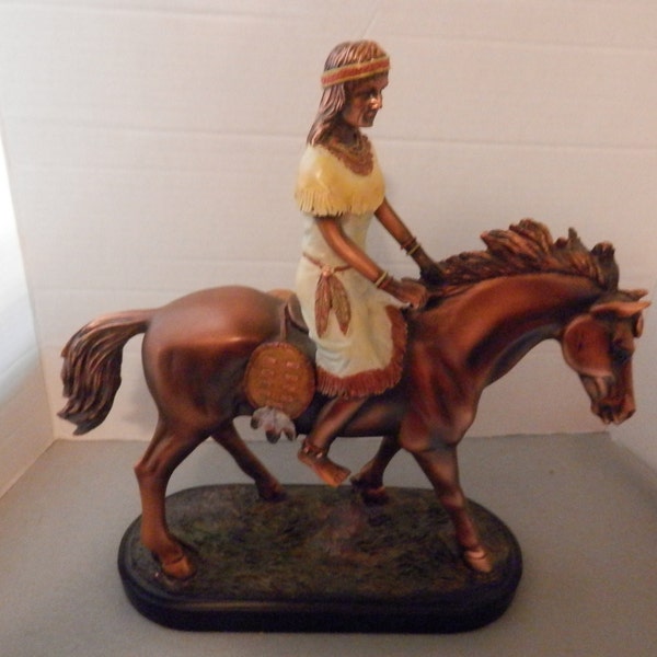Native American Horse Statue - Etsy