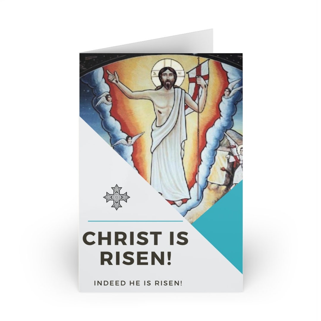 Coptic Christ is Risen Greetings Card 3 | Orthodox Faith | Pascha ...