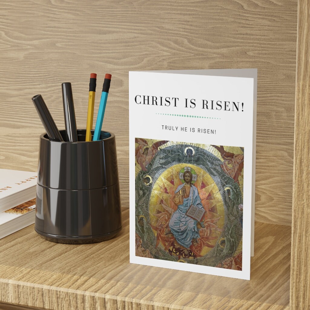 Christ is Risen Greetings Card | Orthodox Faith | Pascha Feast ...