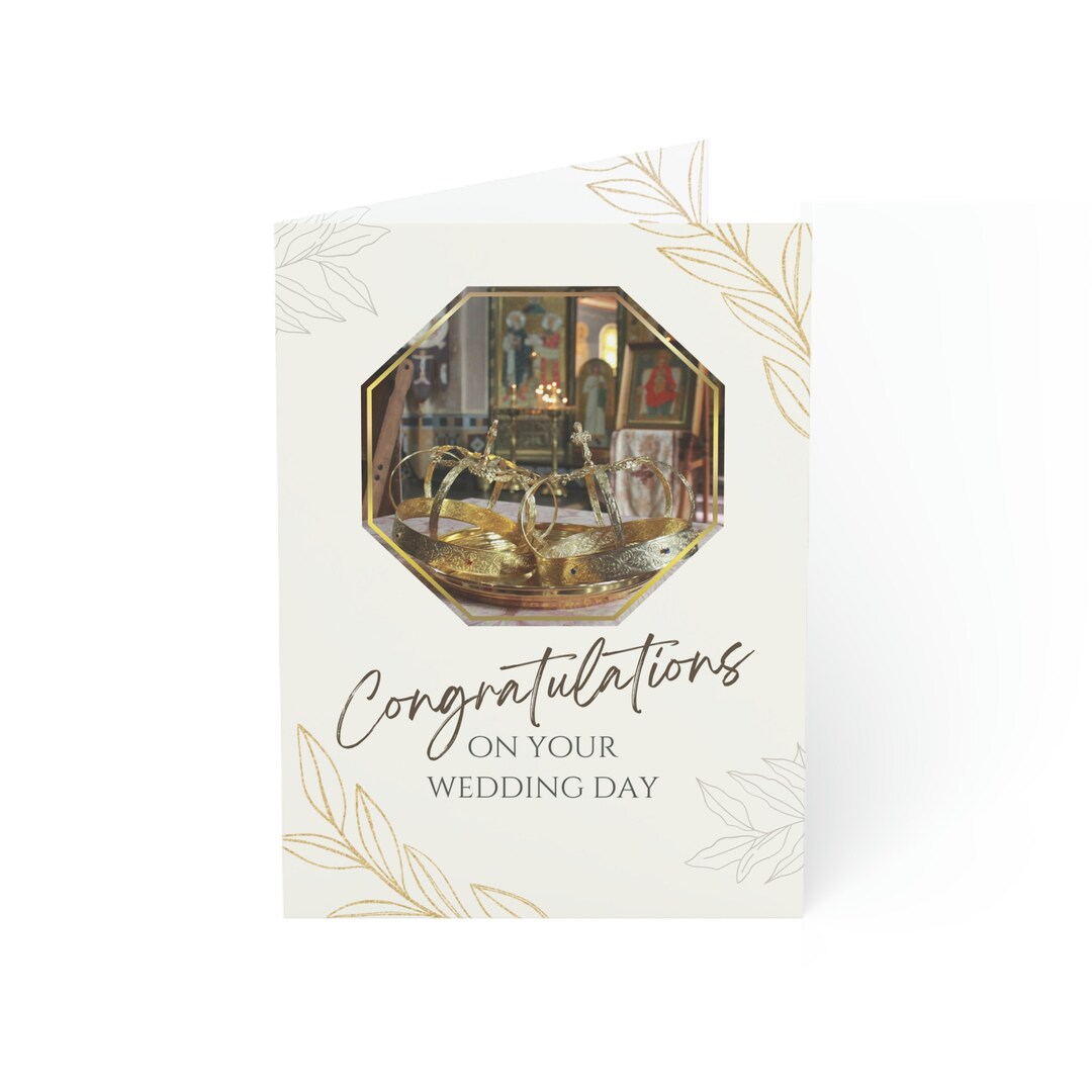 Congratulations on Your Wedding Day Blank Greeting Cards | Orthodox ...