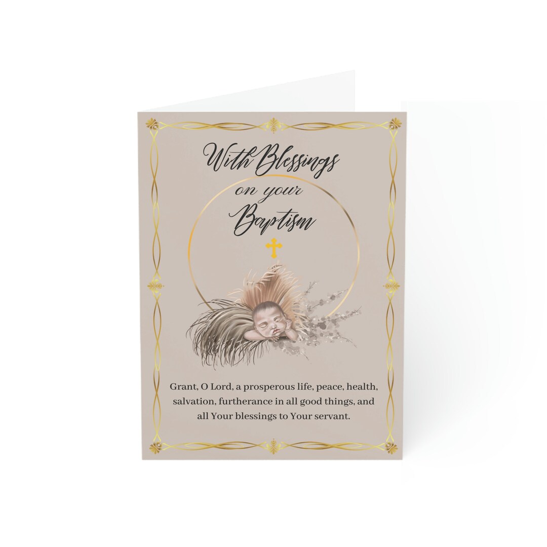 With Blessings on Your Baptism Blank Greeting Cards 4 | Orthodox Faith ...