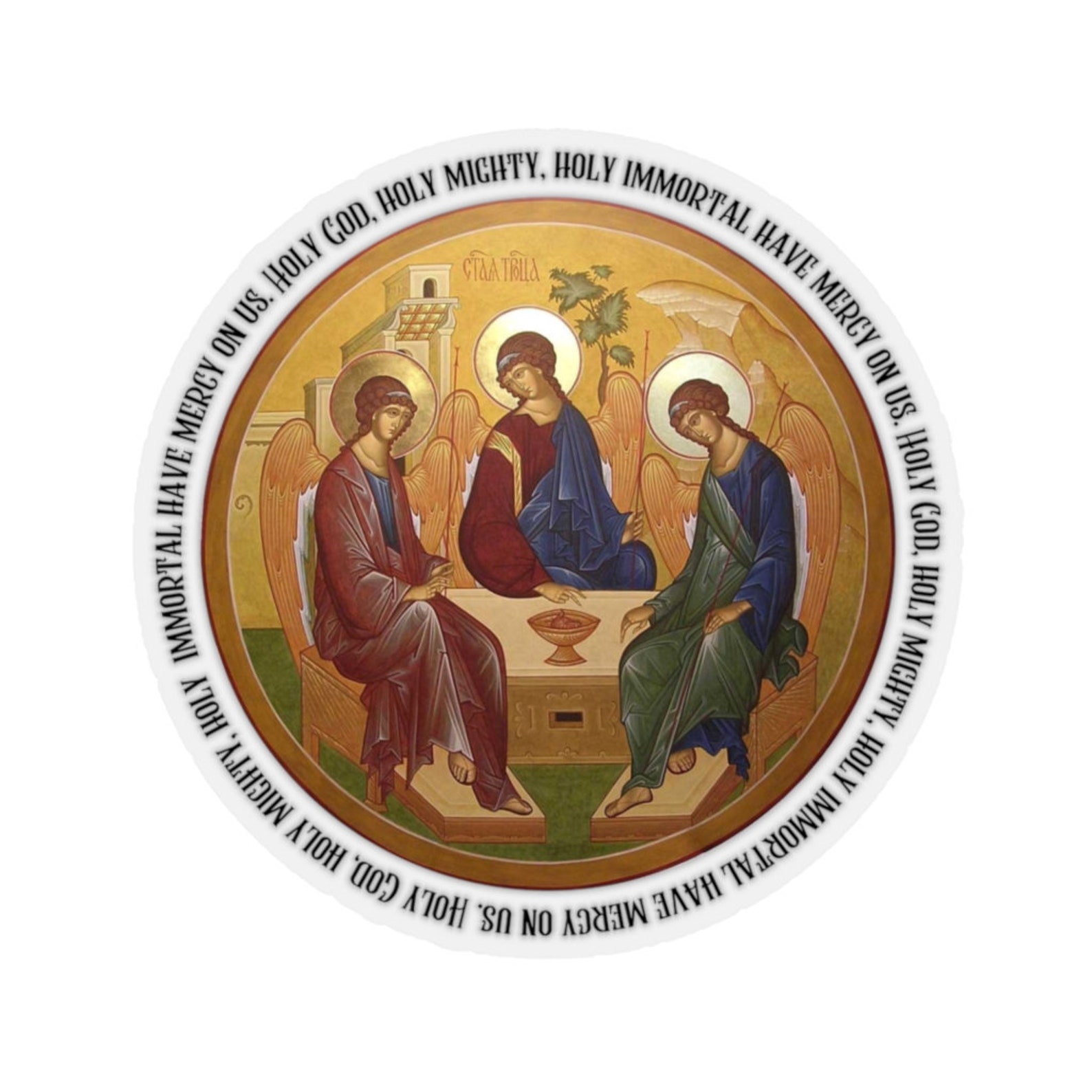 The Holy Trinity With Holy God, Holy Mighty, Holy Immortal Hospitality ...