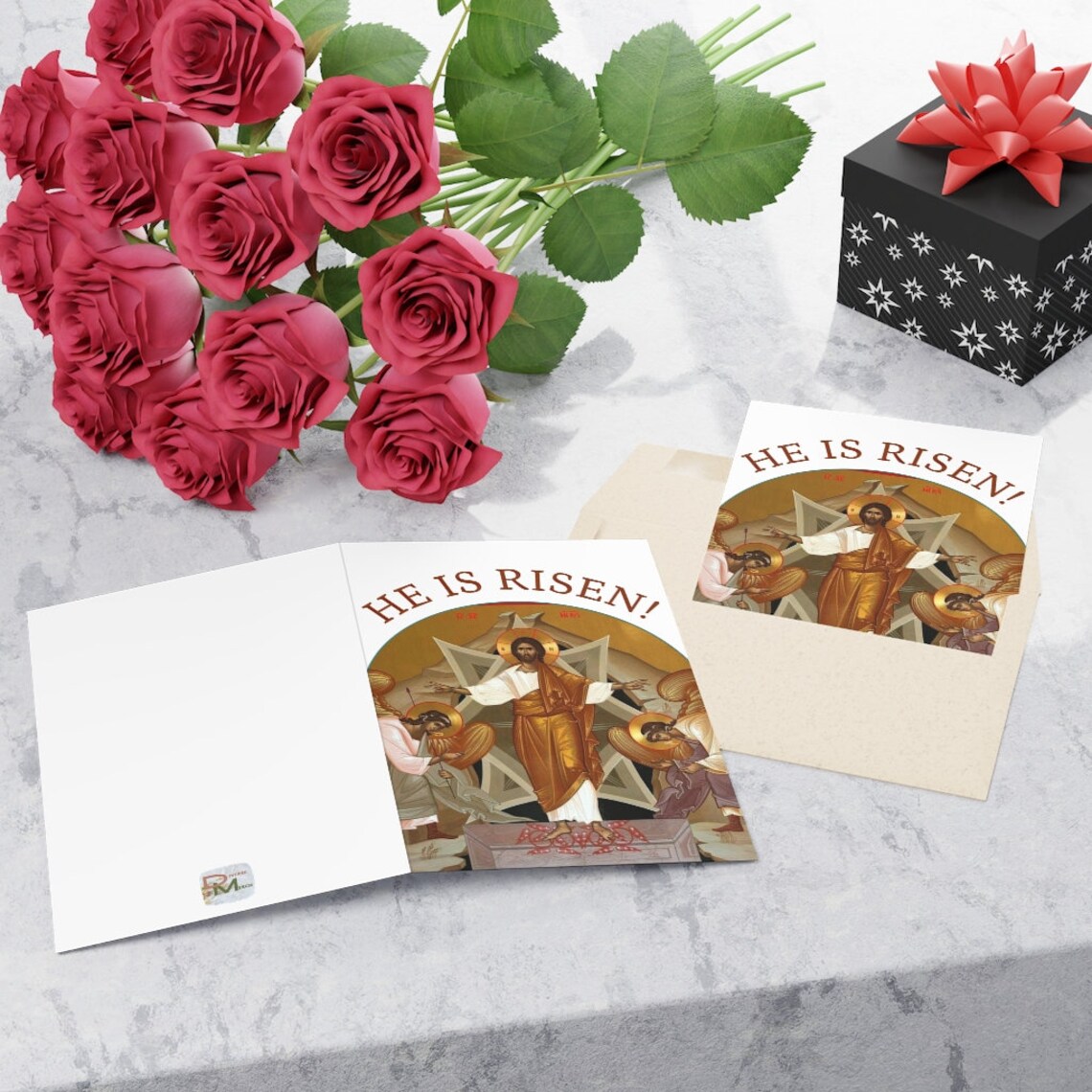 He is Risen Greetings Card Orthodox Faith Pascha Feast Resurrection ...