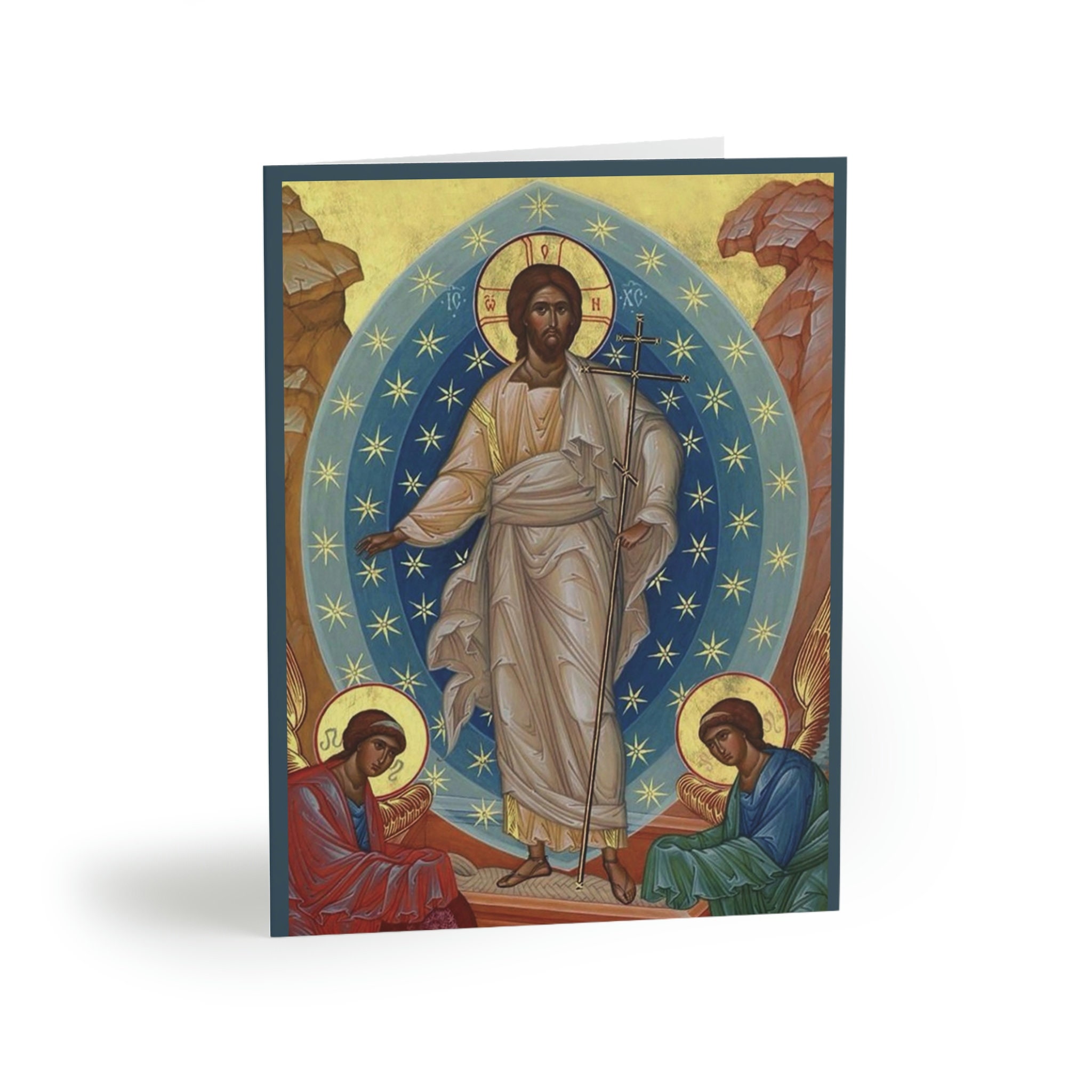 Resurrection Icon Blank Greeting Cards | Orthodox Faith | Pascha Feast ...