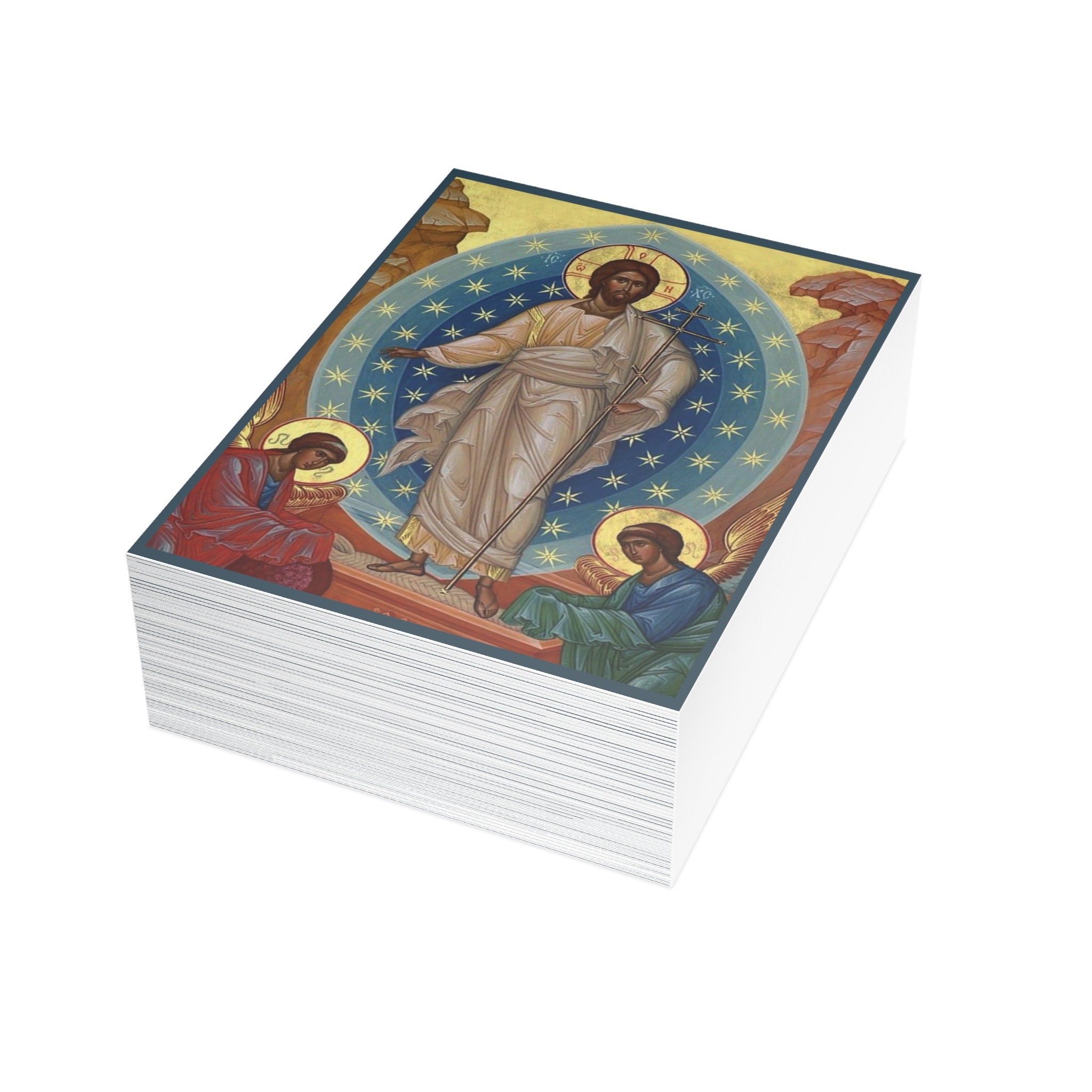 Resurrection With Hymn Card Bundles Orthodox Faith Pascha Feast ...