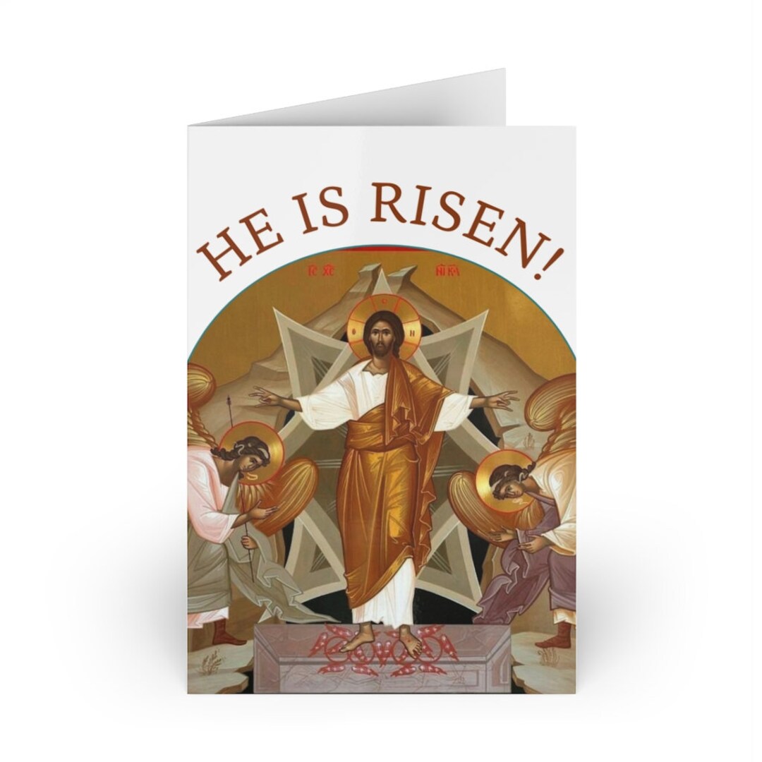 He is Risen Greetings Card | Orthodox Faith | Pascha Feast ...