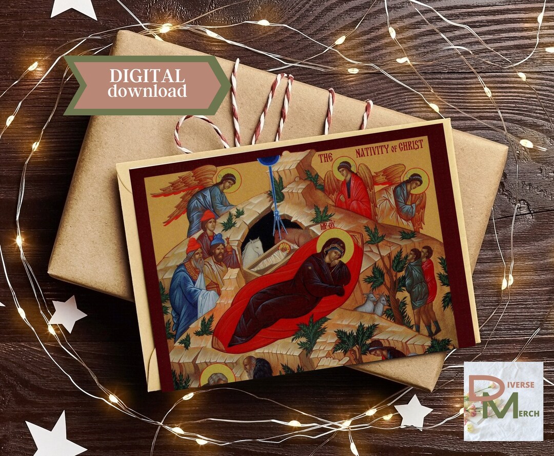 Printable Nativity Feast Christmas Card A Orthodox Faith Christian Gift ...