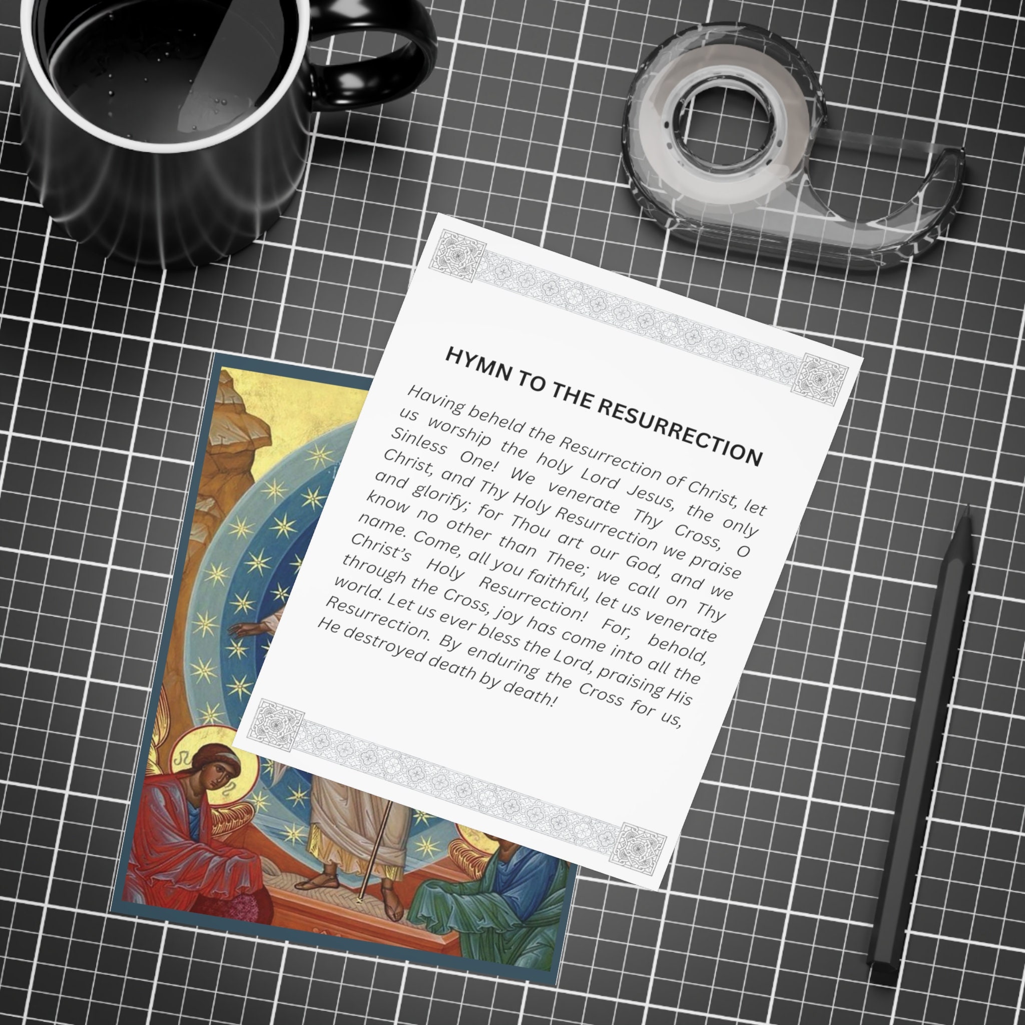 Resurrection With Hymn Card Bundles | Orthodox Faith | Pascha Feast ...