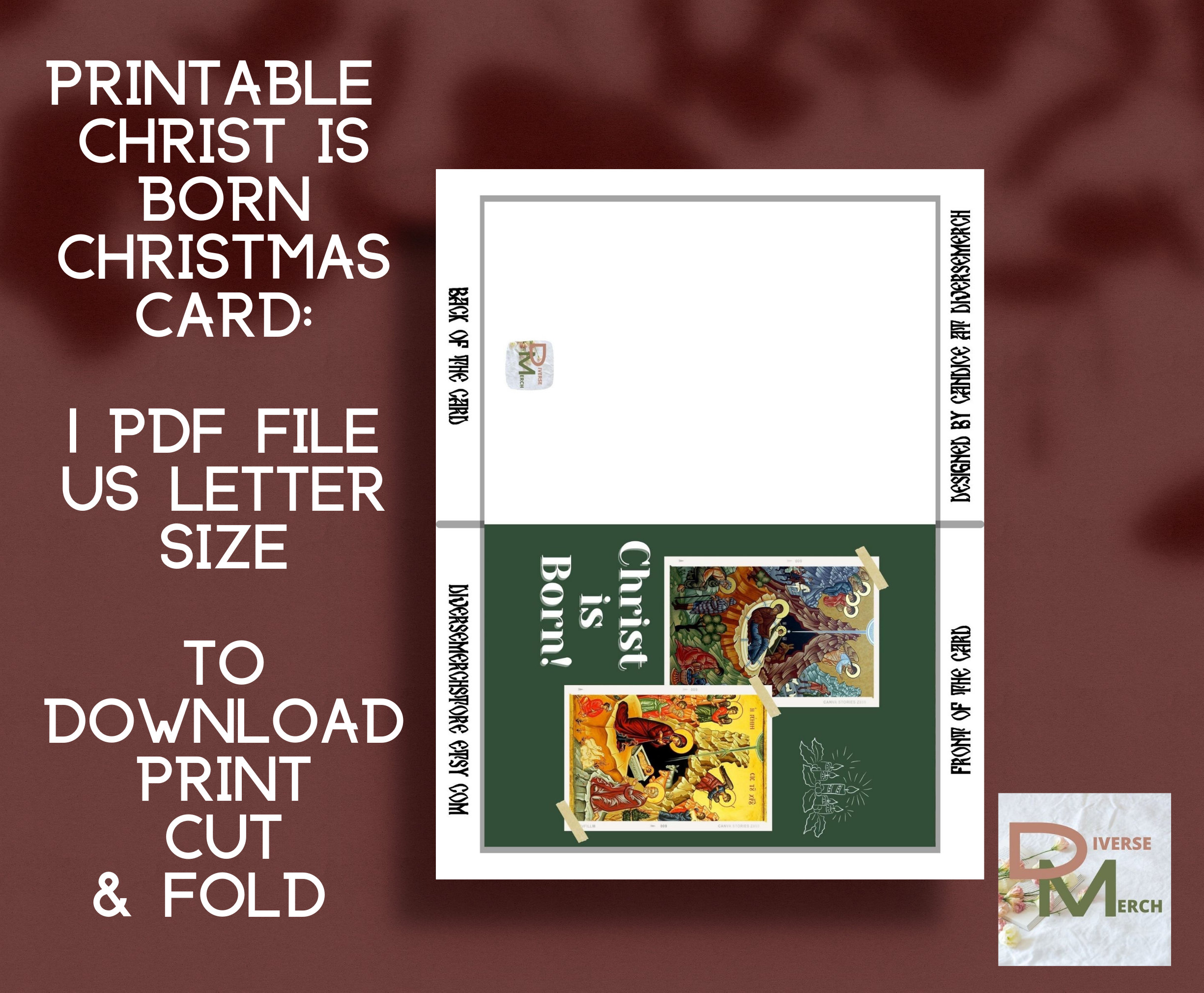 Printable Christ is Born! Christmas Card 6| Orthodox Faith | Christian ...