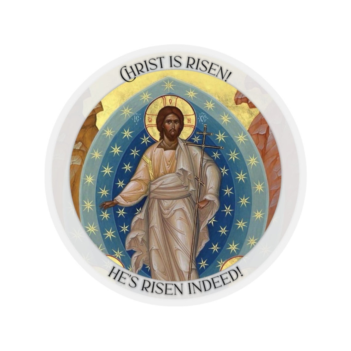 Christ's Resurrection With Paschal Greeting Great and | Etsy