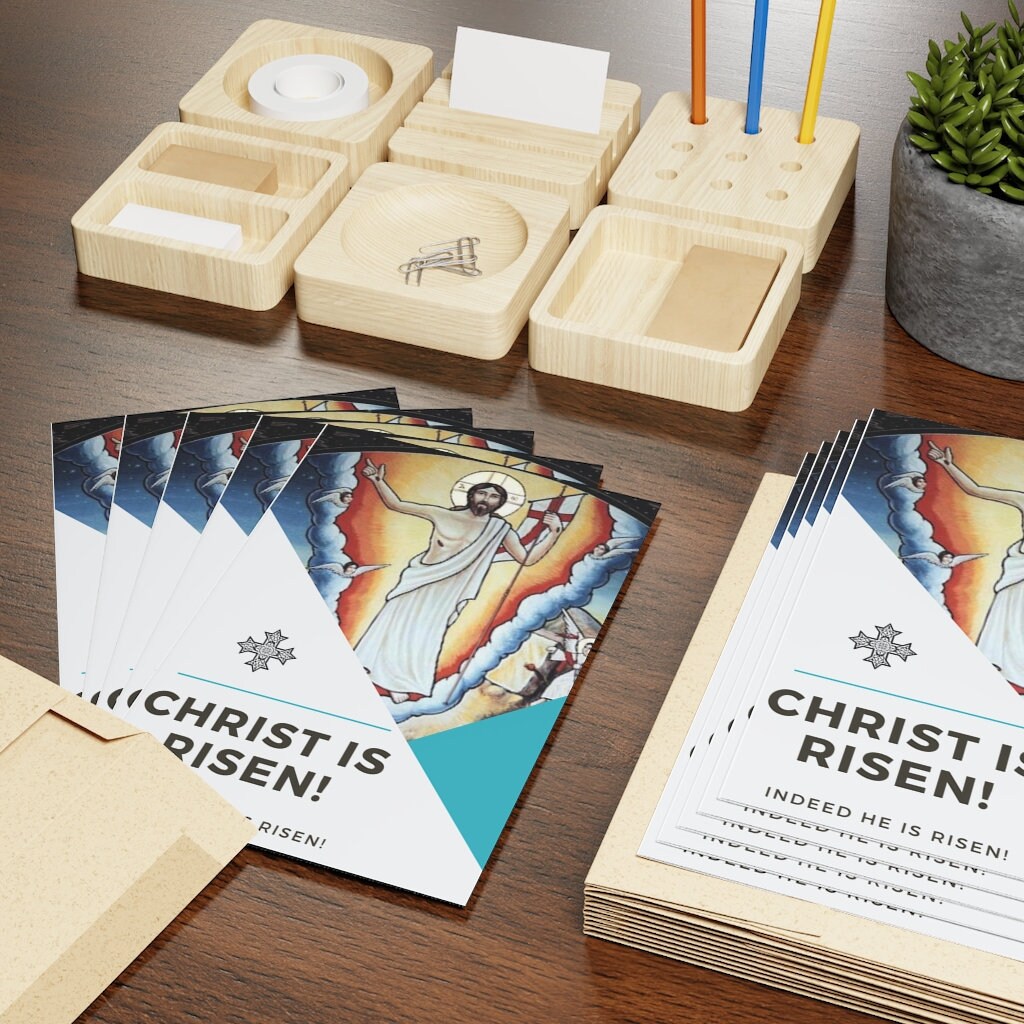 Coptic Christ is Risen Greetings Card 3 Orthodox Faith Pascha ...