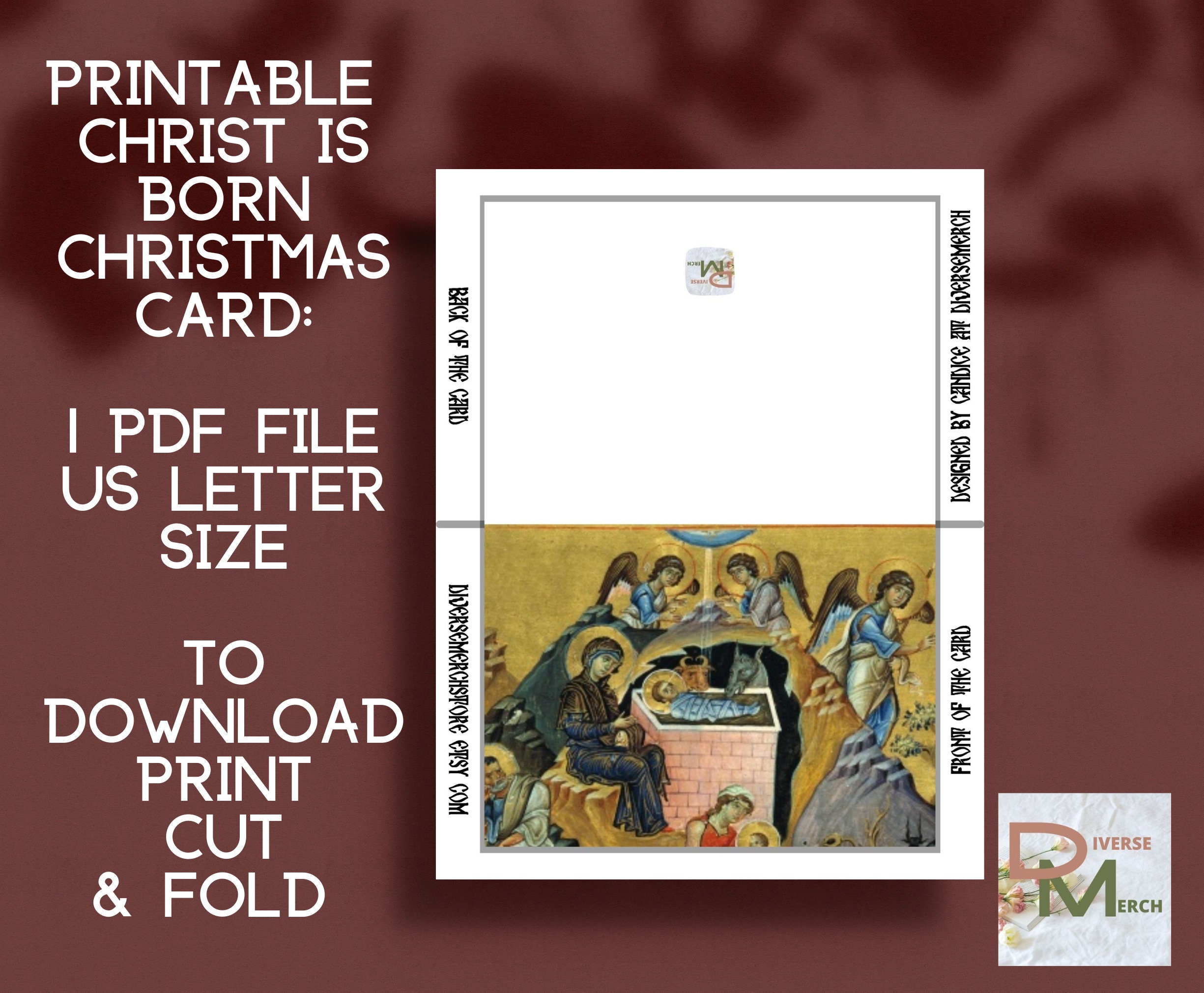 Printable Nativity Feast Christmas Card A| Orthodox Faith | Christian ...