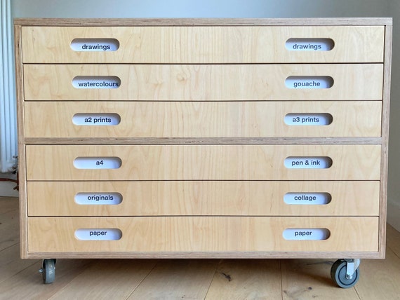 A1 Plan Chest 3 Drawers - Etsy UK