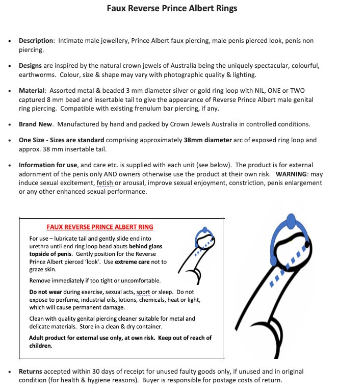 Faux Reverse Price Albert Ring - Etsy Canada