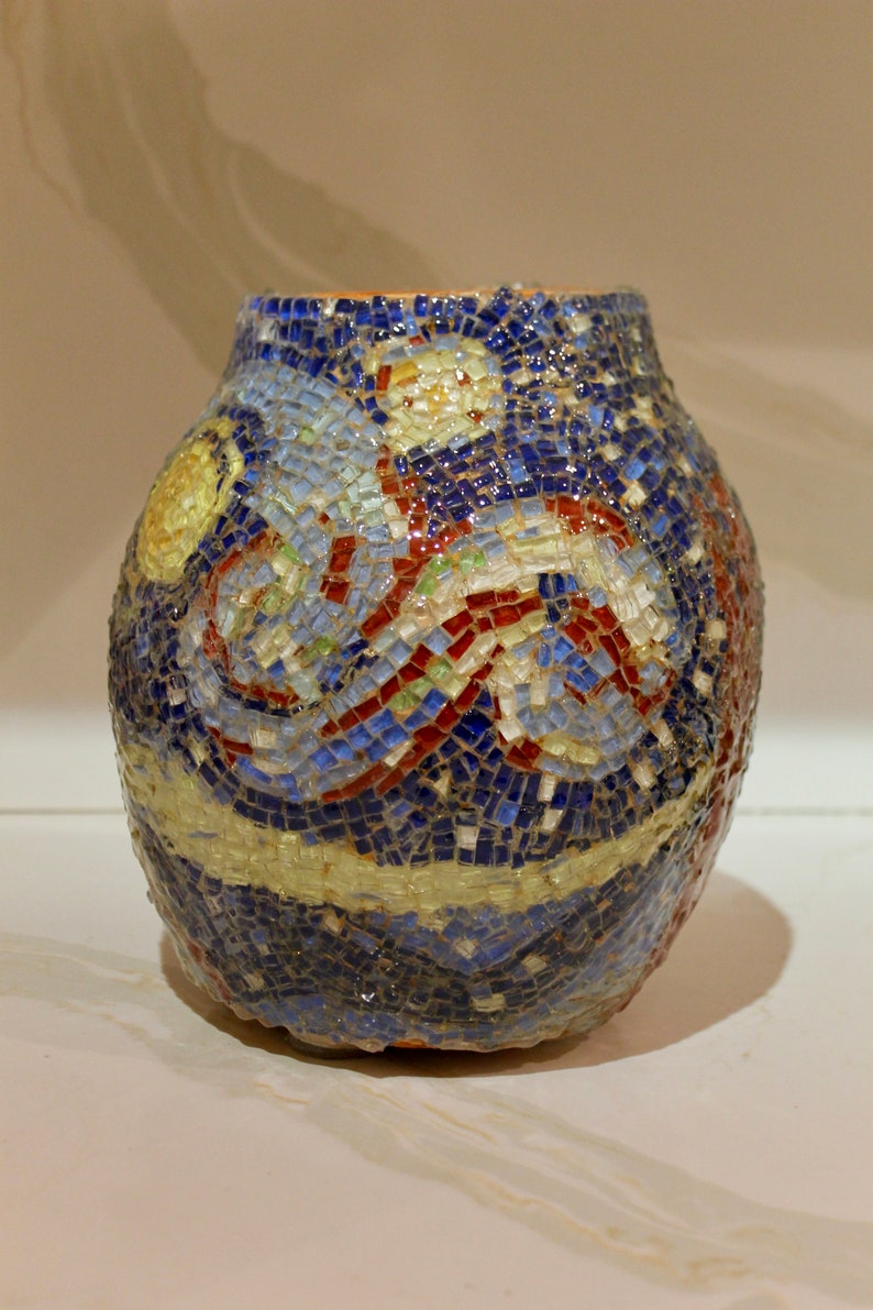 Hand Cut Glass Design Done in Mosaic. One of a Kind Hand Made - Etsy