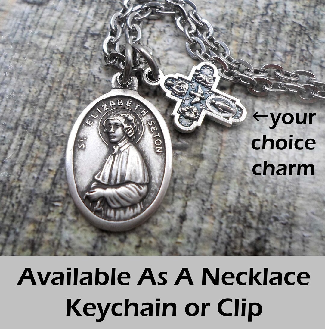 St. Elizabeth Ann Seton Patron Saint of Seafarers Necklace, Keychain or ...