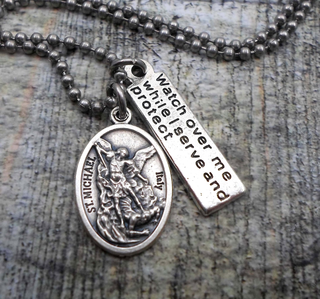 Archangel Michael Police Officer Amulet, Necklace, Keychain or Clip - Etsy