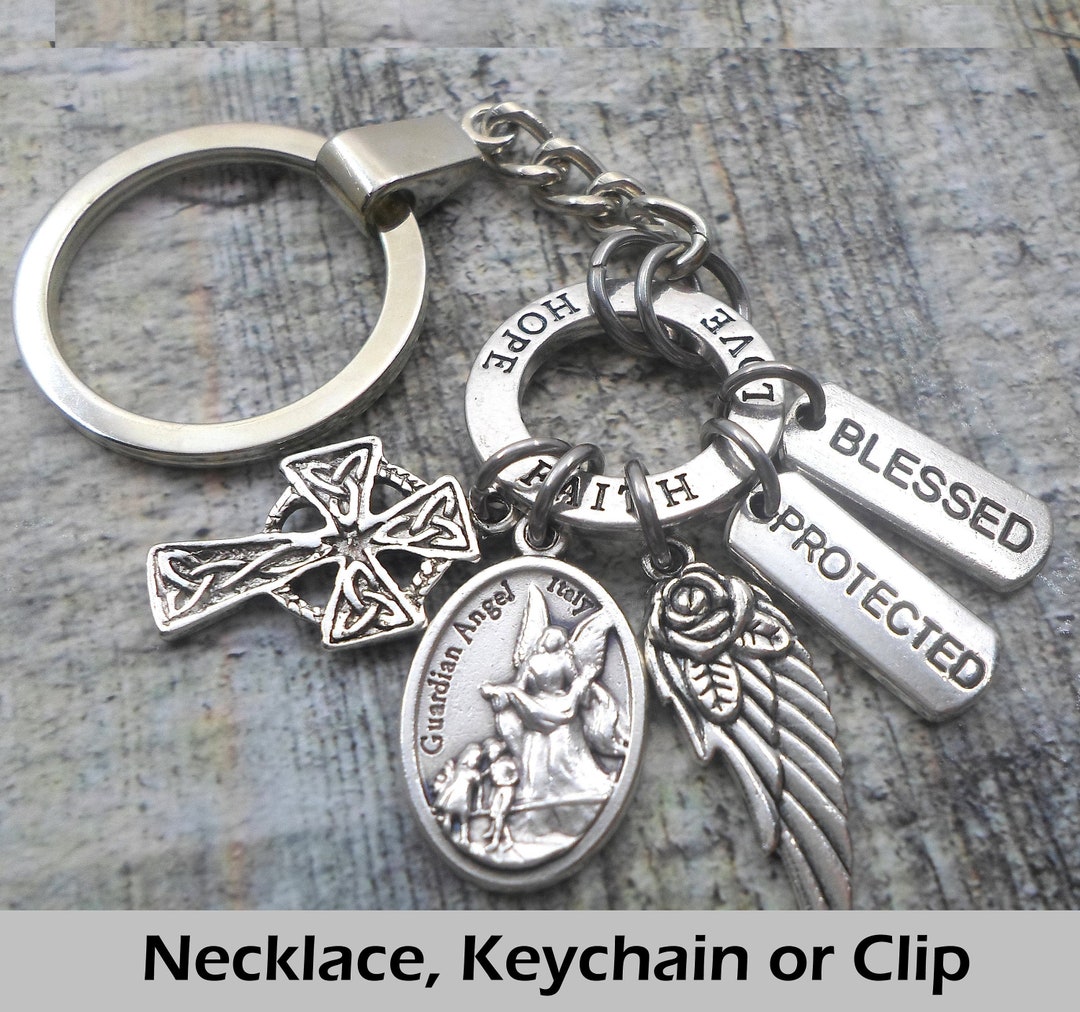 Guardian Angel Faith and Protection Charm Amulet - Etsy
