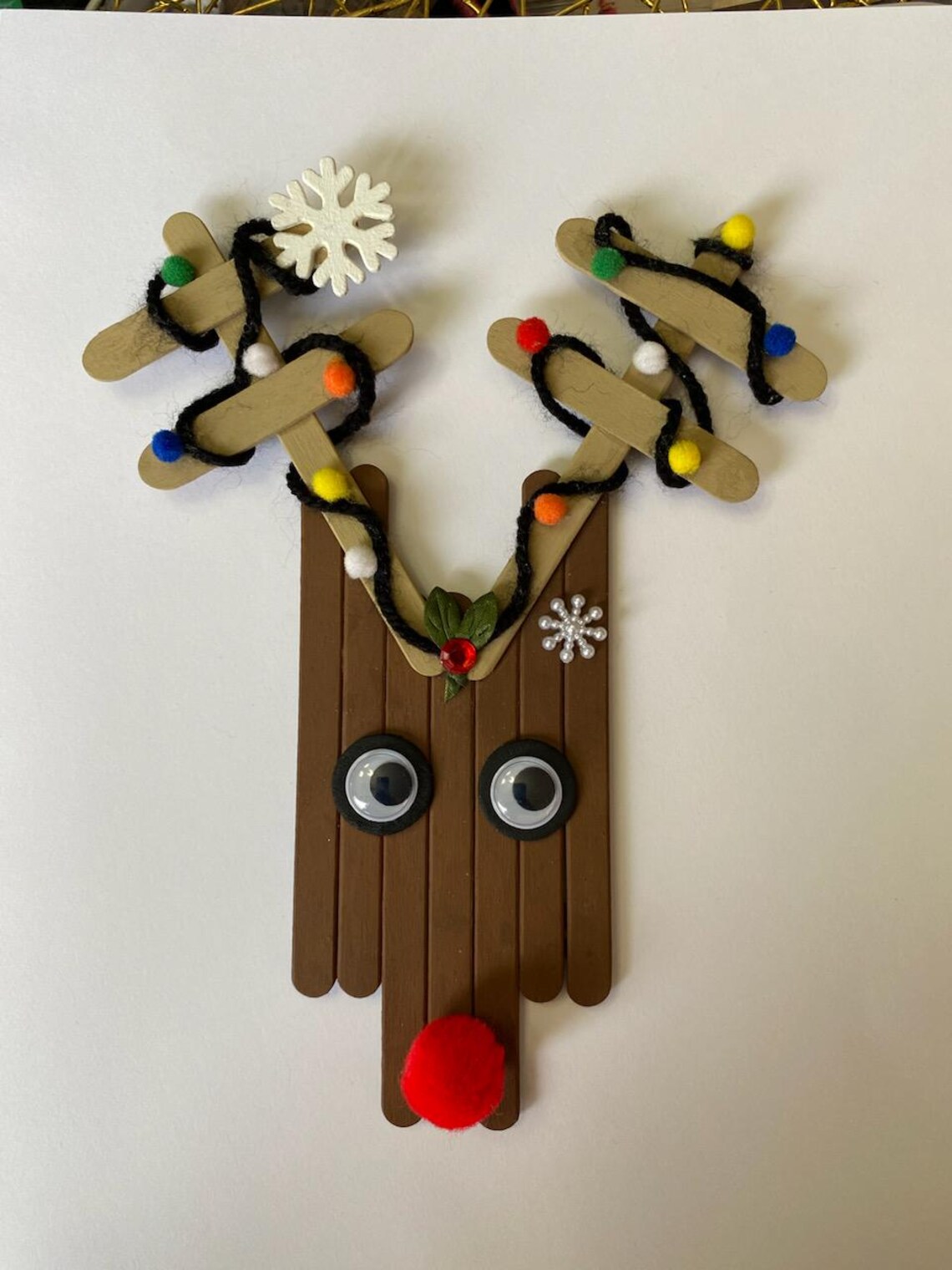 Reindeer With Christmas Lights, Reindeer Craft Kit, Christmas Craft Kit ...