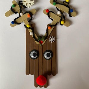 Reindeer With Christmas Lights, Reindeer Craft Kit, Christmas Craft Kit ...