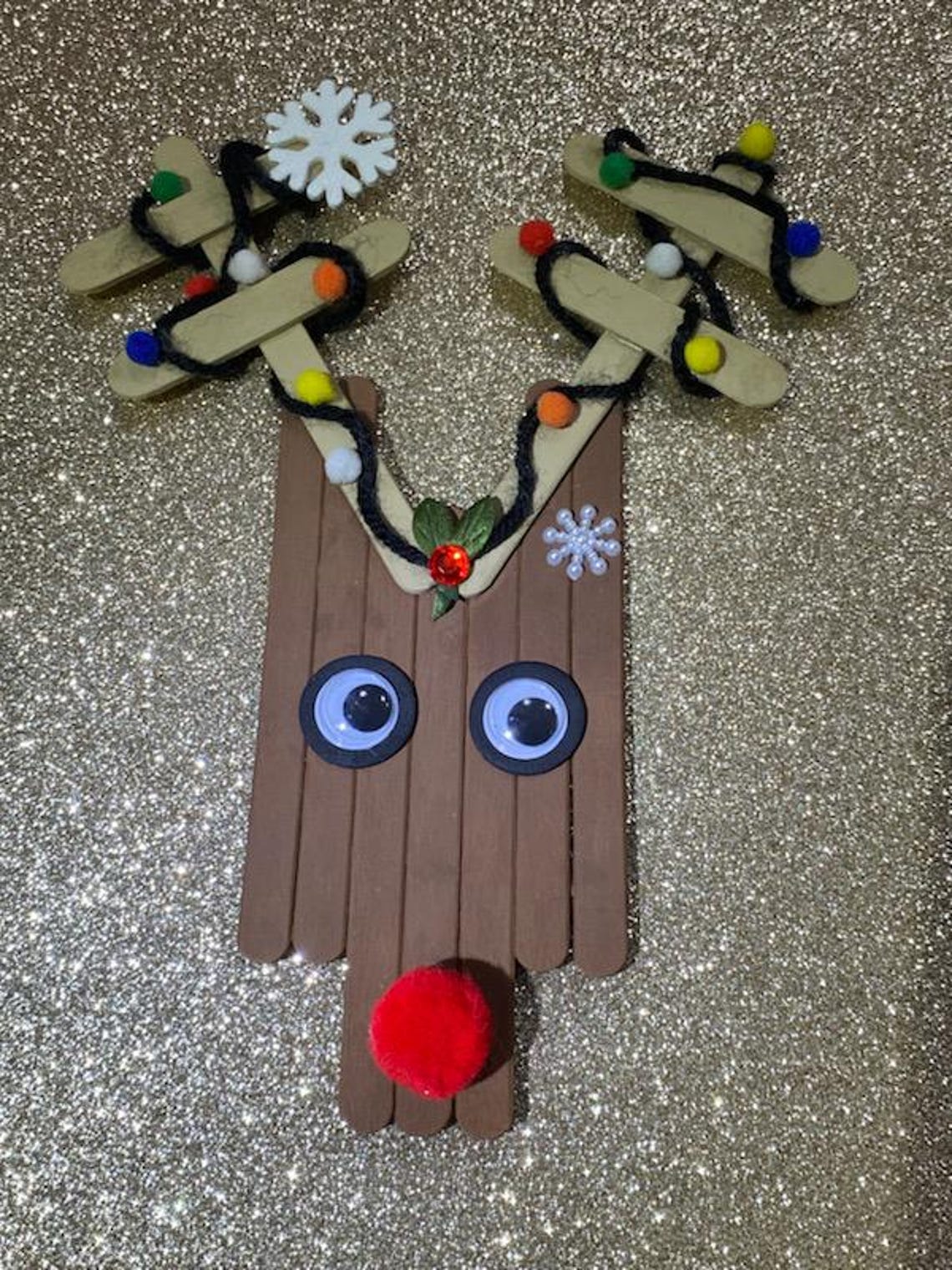 Reindeer With Christmas Lights, Reindeer Craft Kit, Christmas Craft Kit ...