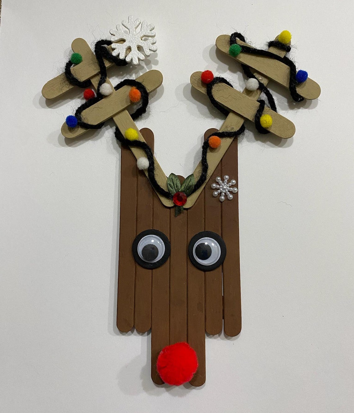 Reindeer With Christmas Lights, Reindeer Craft Kit, Christmas Craft Kit ...