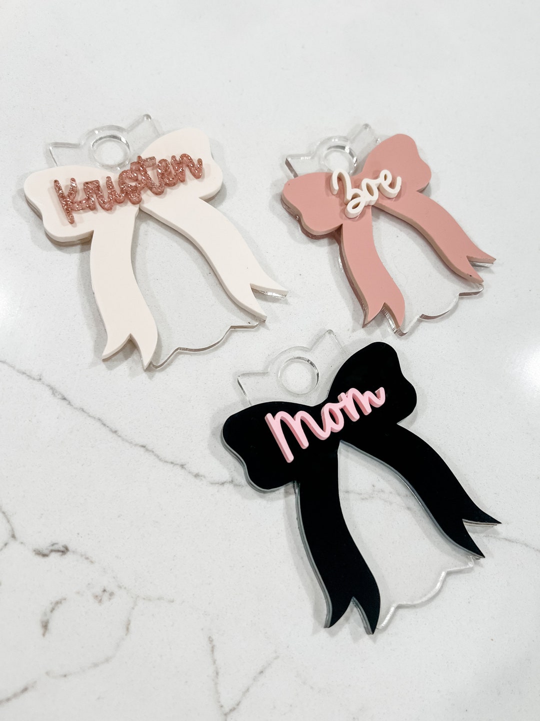 Coquette Bow Tumbler Name Plate, Bow Tumbler Topper, Tumbler Name Plate ...