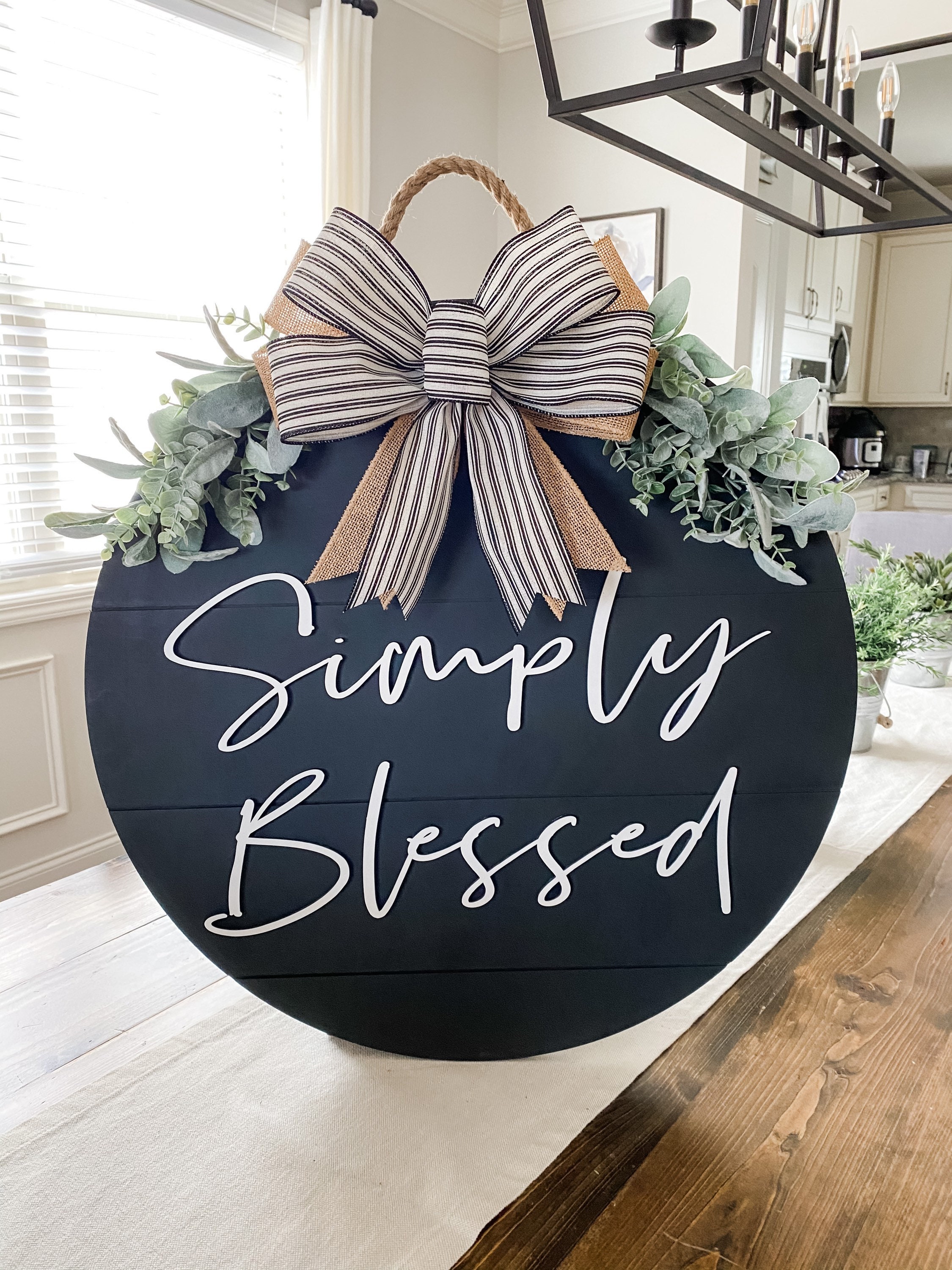 Home & Living Simply Blessed Doorhanger Farmhouse Decor Rustic ...